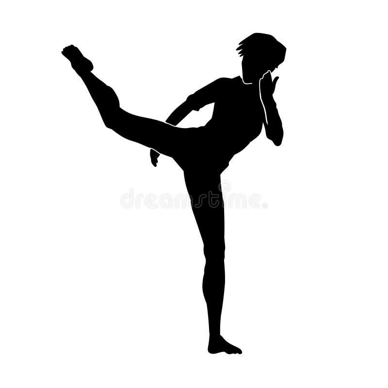 Kickboxer Pose Stock Illustrations – 156 Kickboxer Pose Stock ...