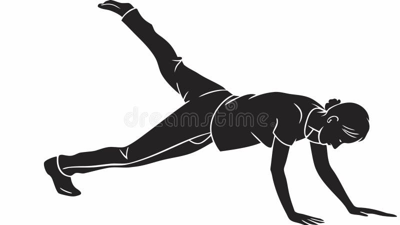 Woman Silhouette Side Leg Raise Stock Illustrations – 10 Woman ...
