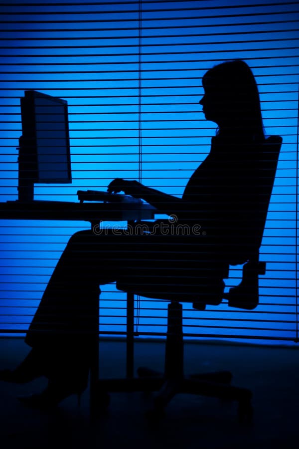 Silhouette of Man Working Computer Stock Photo - Image of busy, dealer ... Silhouette of Man Working Computer Stock Photo - Image of busy, dealer ...
