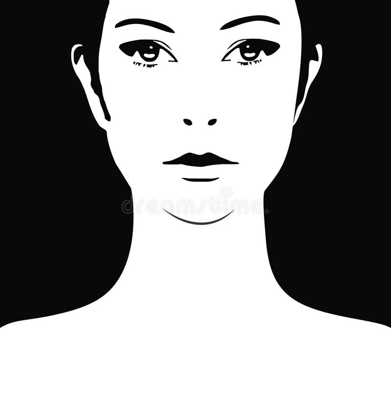 Silhouette Of Women Face Stock Vector Illustration Of Line 276495467
