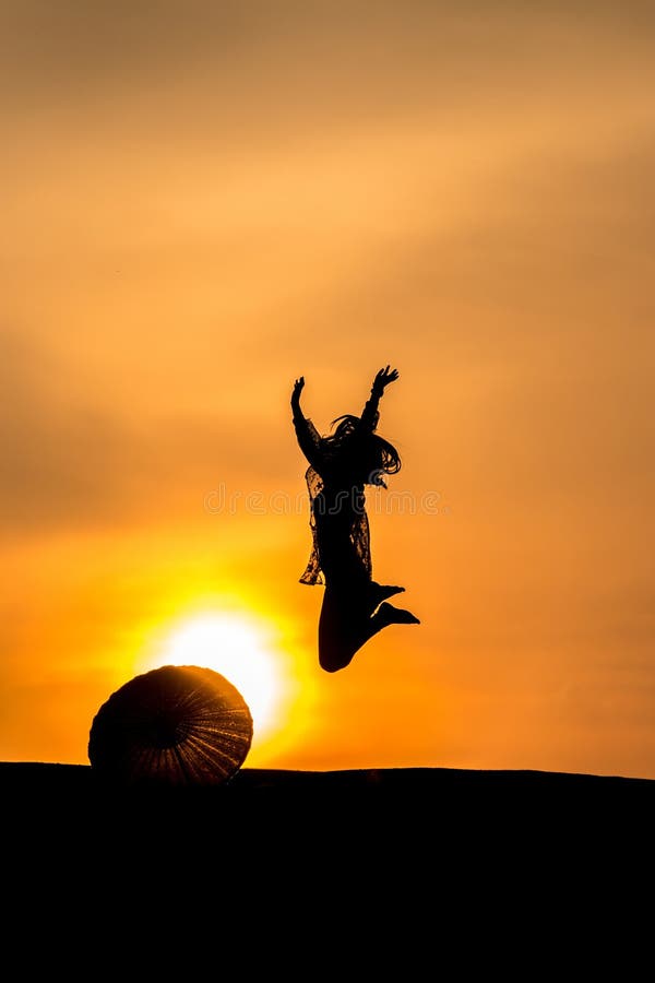 Silhouette of women happy stock photo. Image of freedom - 88410734