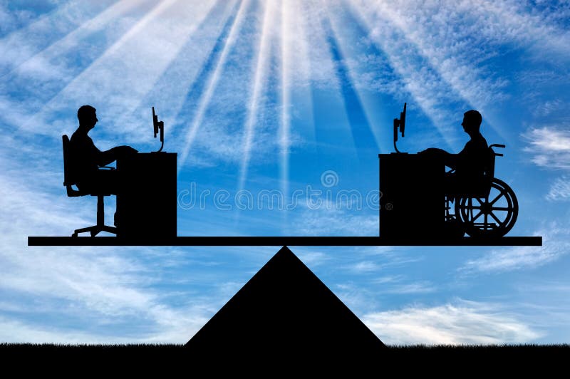 Concept of Equal Rights of Disabled People in Society Editorial Stock ...