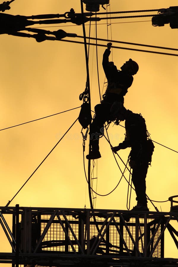 Silhouette workers 01 stock image. Image of sunset, workman - 2465361