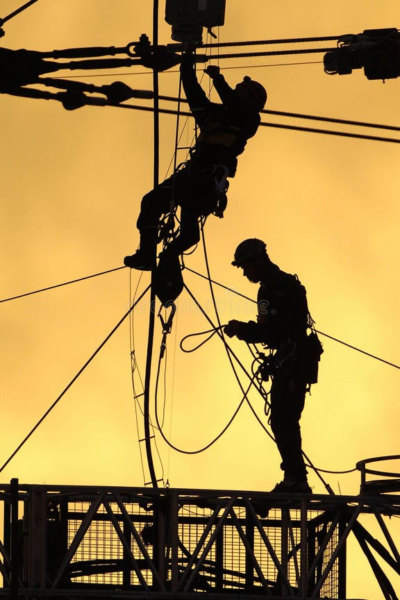Silhouette workers 02 stock image. Image of black, sunset - 1714887