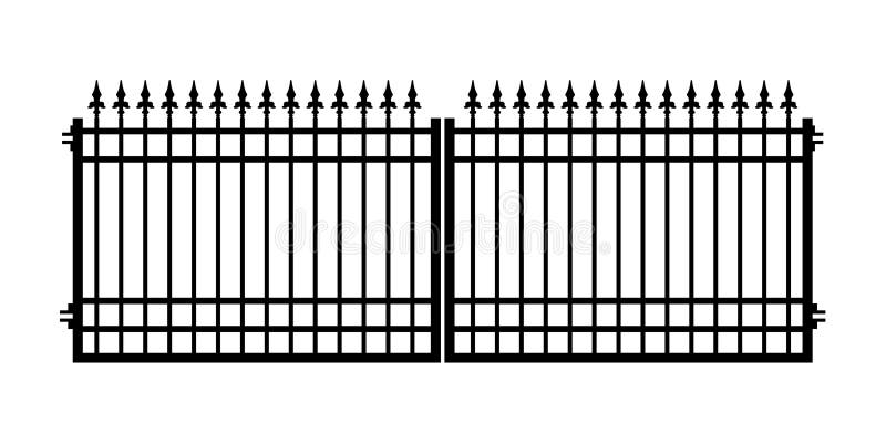 Silhouette of Wrought Iron Gate Stock Vector - Illustration of ...