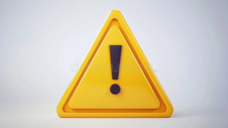 The Silhouette of a Yellow Triangle Sign with a Black Exclamation Mark ...