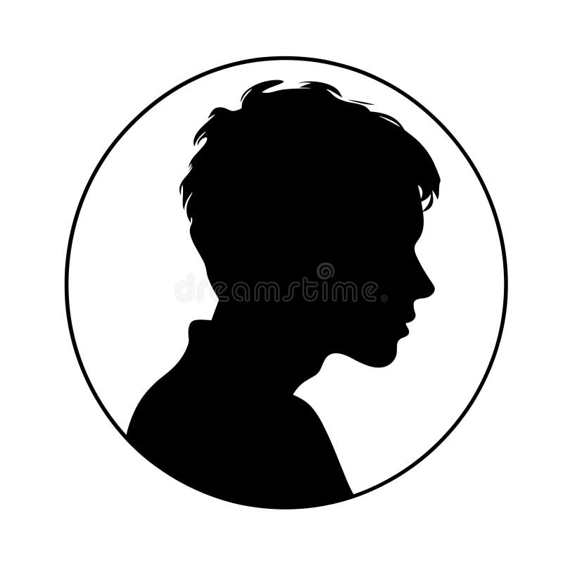 Headshot Silhouette Vector Style with White Background Stock ...