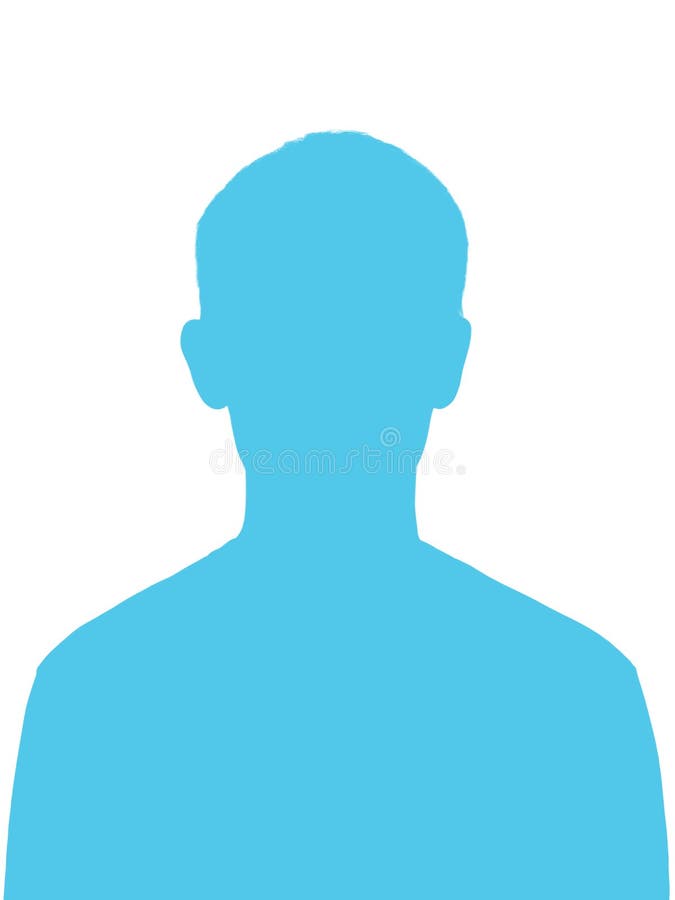 Silhouette of a Young Man. Avatar is Blue Stock Illustration ...