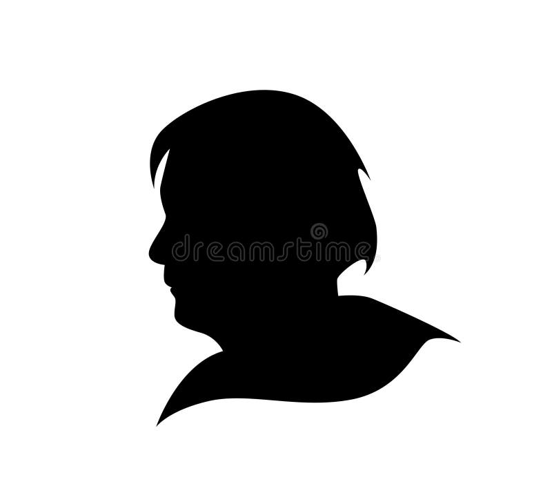 Silhouette of Young Man Head Side View Stock Vector - Illustration of ...
