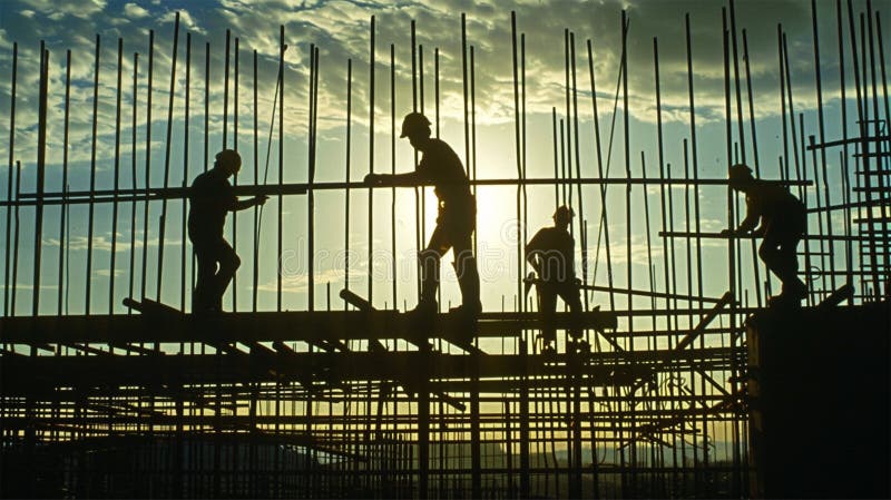 Silhouetted Construction Scene, Labor Day and the Importance of Workers ...