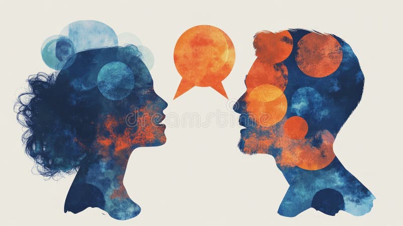 Silhouetted Dialogue: Artistic Expression of Human Connection in ...