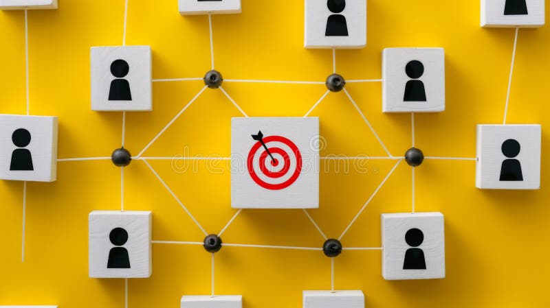 Connecting To a Central Goal. AI Generated Stock Photo - Image of ...