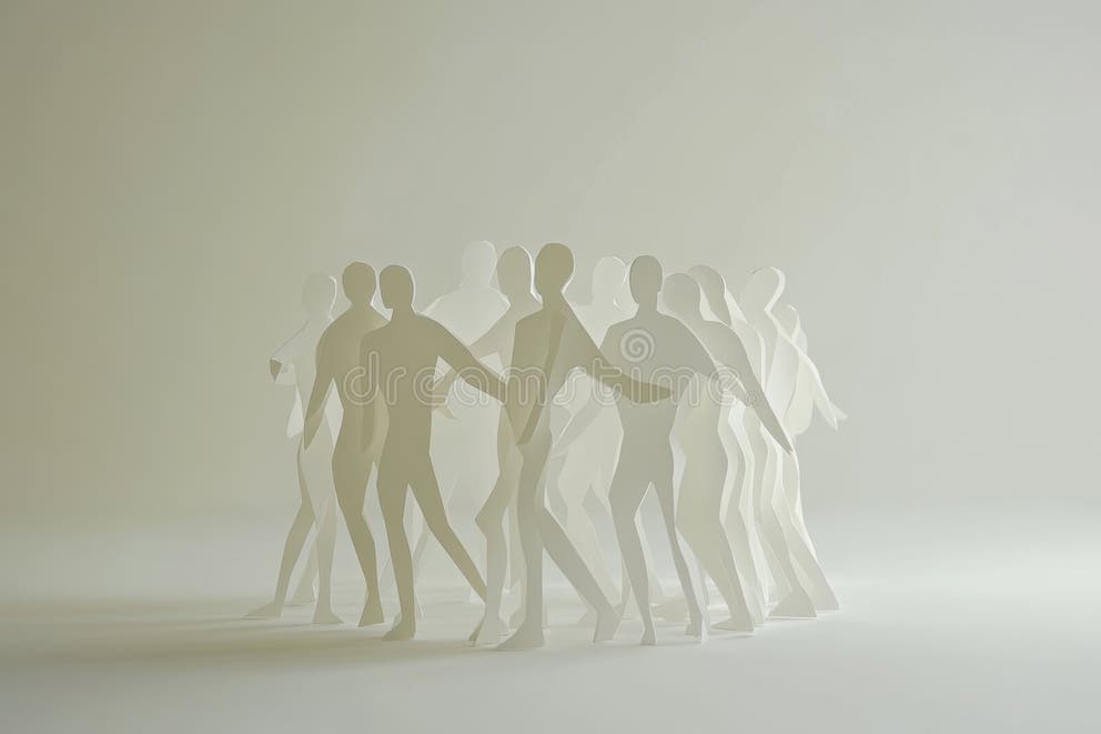 Silhouetted Figures in Dynamic Motion Create a Sense of Movement and ...