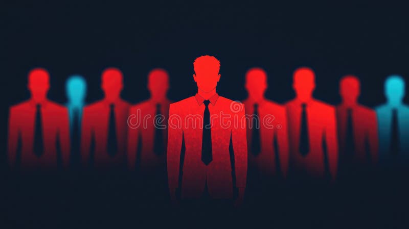 Silhouetted Figures in Red and Blue Tones Create a Dynamic ...