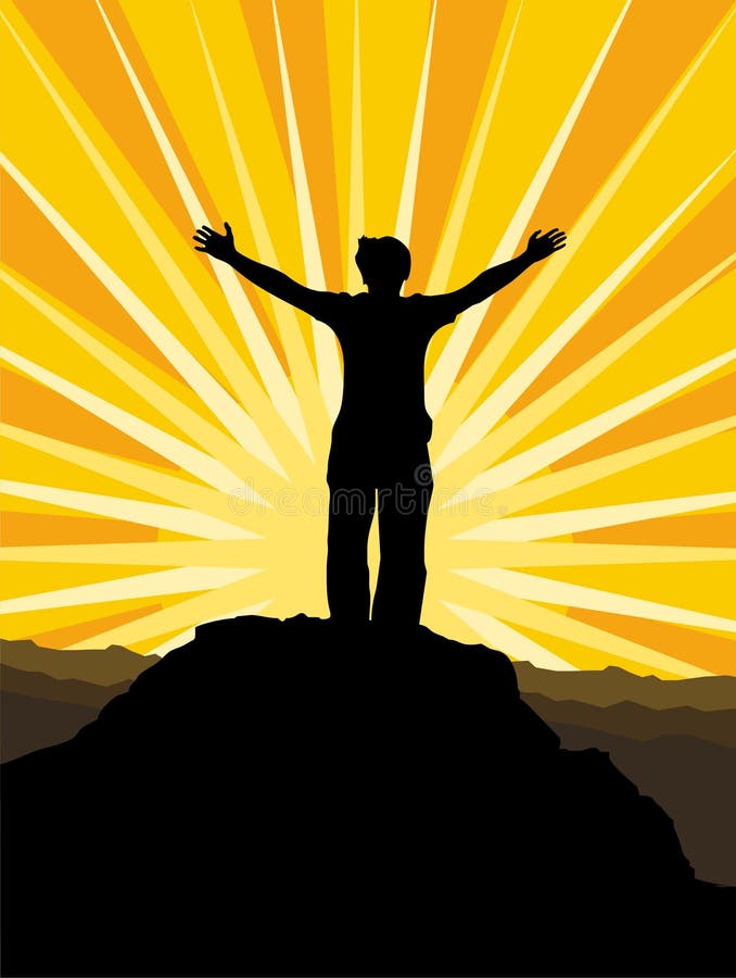 Praising God stock illustration. Illustration of church - 18032333