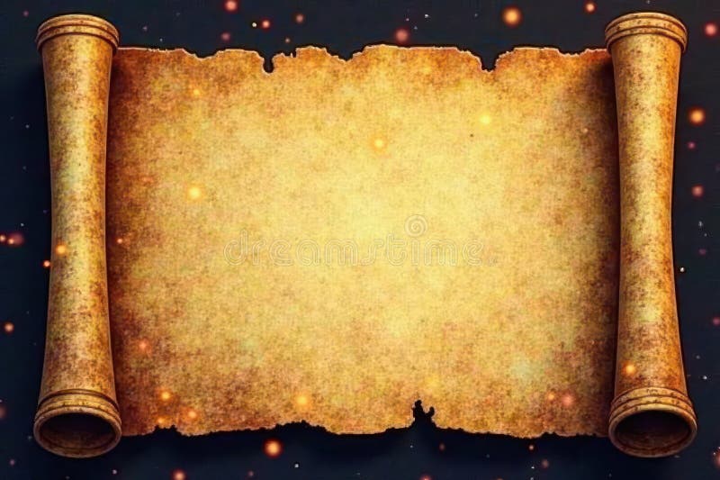 Silhouetted Medieval Scroll Menu, Parchment Icons , Ancient Design ...