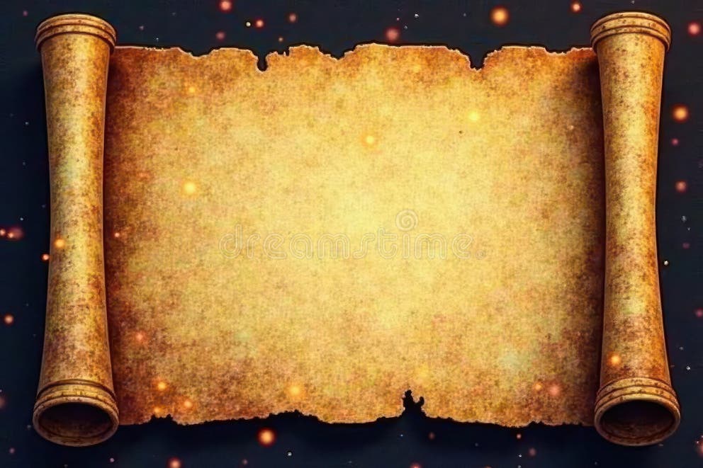 Silhouetted Medieval Scroll Menu, Parchment Icons , Ancient Design ...