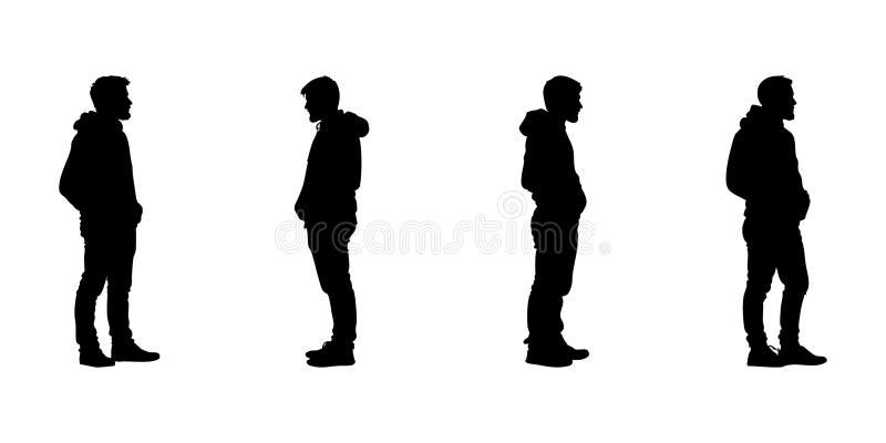 Standing Pose Side View Vector Set Stock Illustrations – 1,355 Standing ...