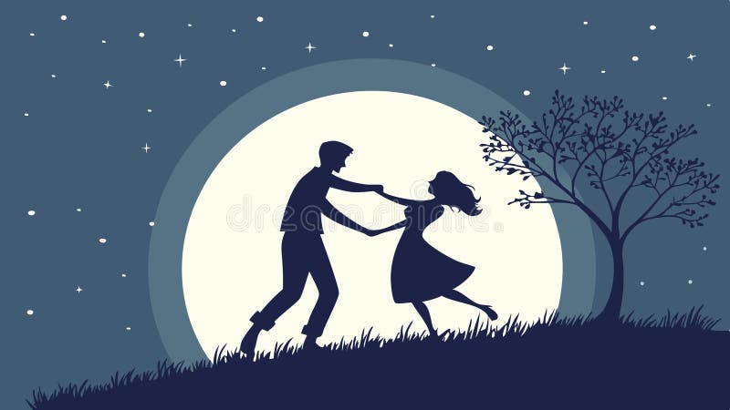 Silhouetted People Dancing, Celebration and Joyful Movement, Vector ...