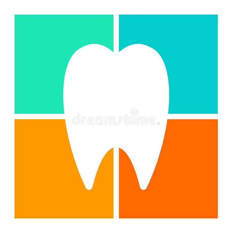 Silhouetted tooth icon stock vector. Illustration of sign - 92901726