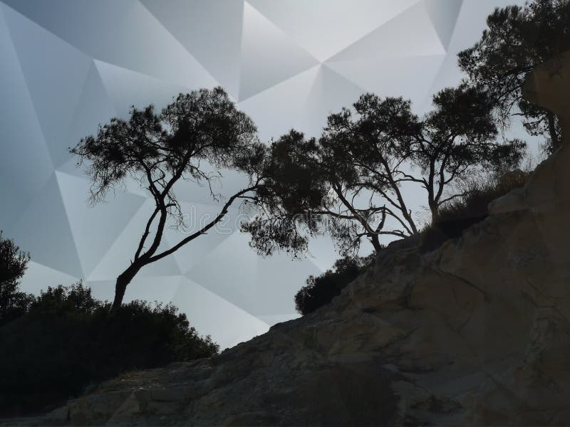 Silver Coloured Triangles in the Sky Stock Photo - Image of silver ...