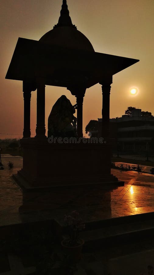 Silhouetted , Sunset , Temple Stock Photo - Image of abandoned, flowing ...