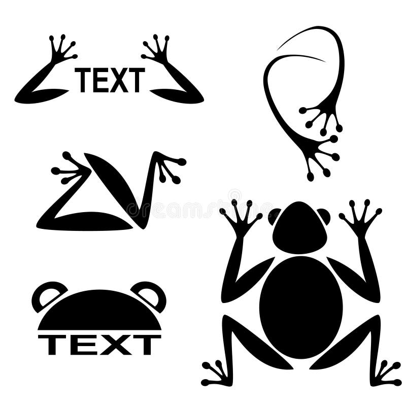 Silhouetten kikker-vector vector illustratie. Illustration of ...