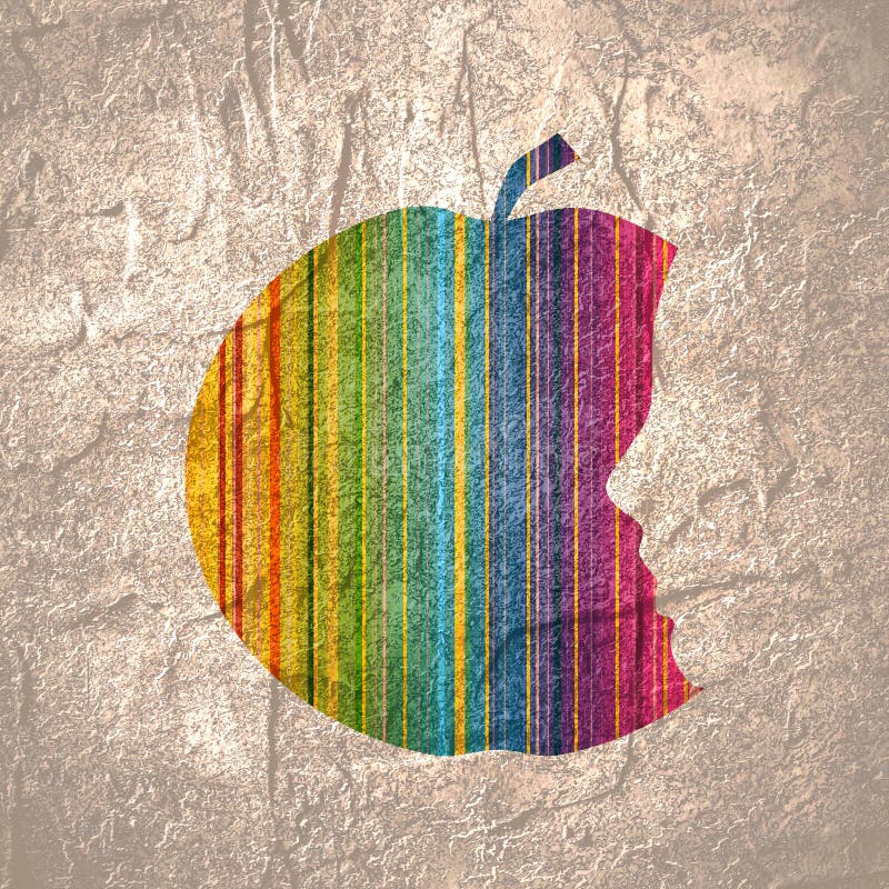 Silhouettes of Apple and Head. Stock Illustration - Illustration of ...