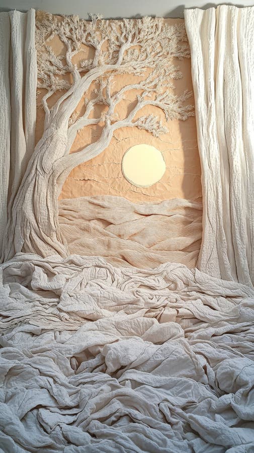 The Silhouettes of Bare Trees Form a Beautiful Pattern Against a ...