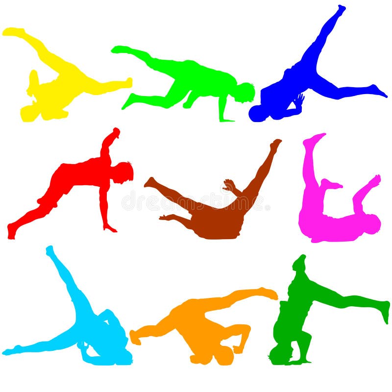 Silhouettes Breakdancer Stock Illustrations – 317 Silhouettes ...