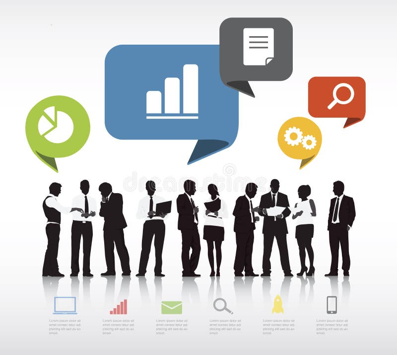 Silhouettes of Business People and Development Concepts Stock ...