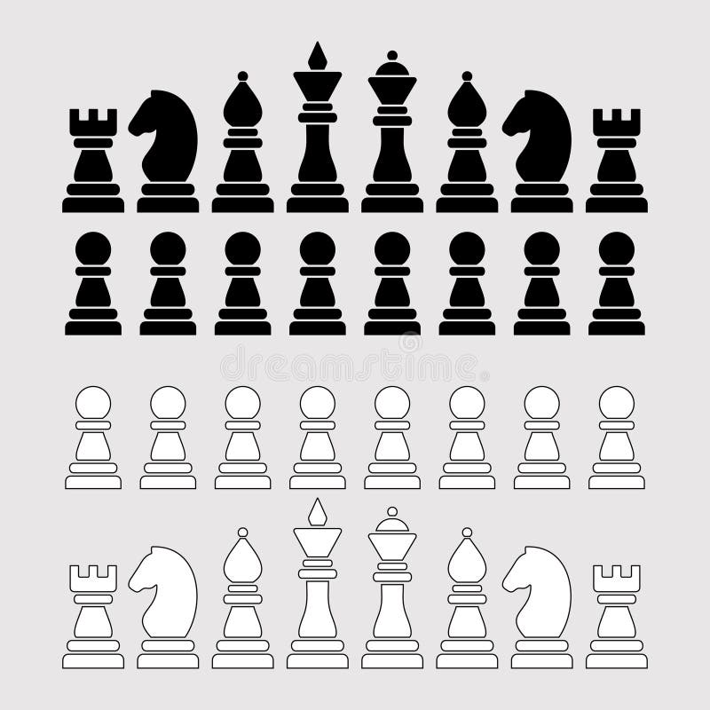 Chess Piece Silhouettes Stock Illustrations – 159 Chess Piece ...