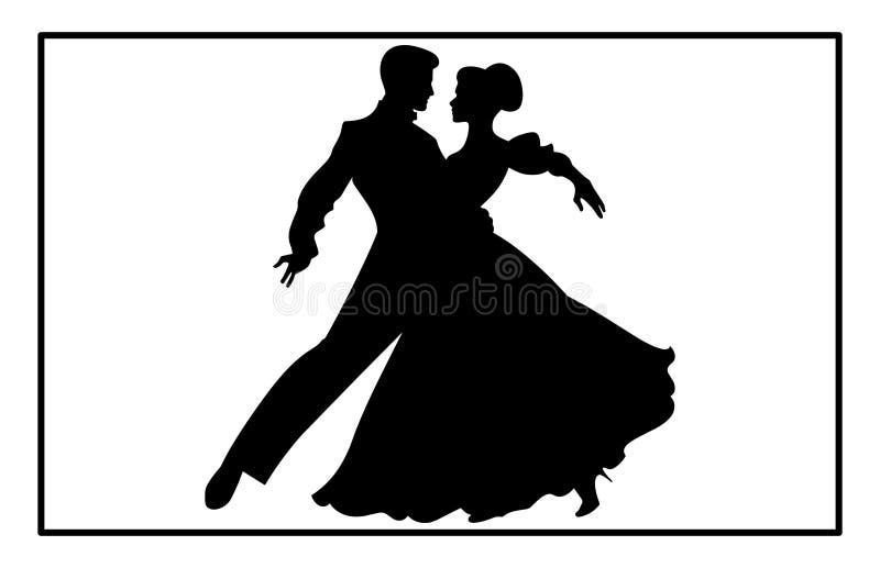 Silhouettes of Dancing Couple, Ballroom Dancing, Couple Dancing ...
