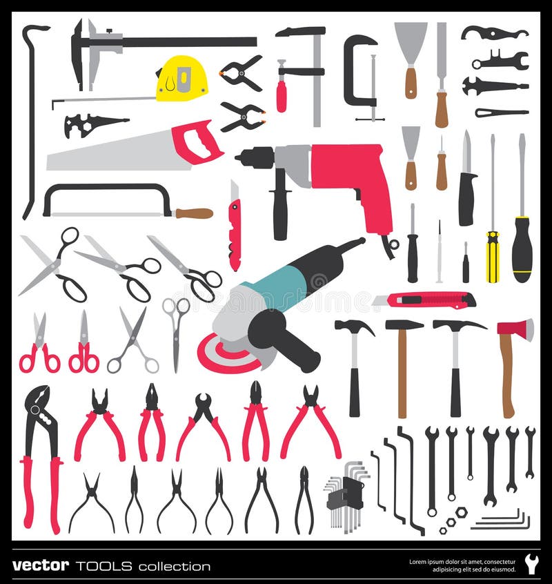 Silhouettes De Vecteur D'outils Illustration de Vecteur - Illustration ...