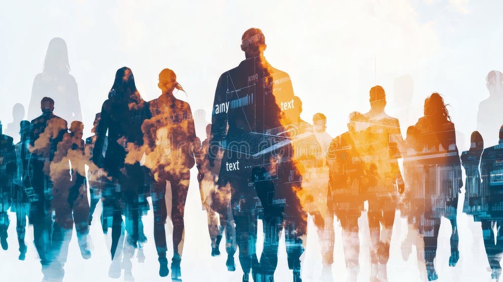 Crowd Walking with Data Overlay Representing Business and Technology ...