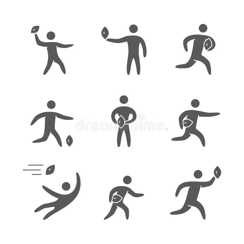 Silhouettes of Figures American Football Player Icons Set Stock Vector ... Silhouettes of Figures American Football Player Icons Set Stock Vector ...