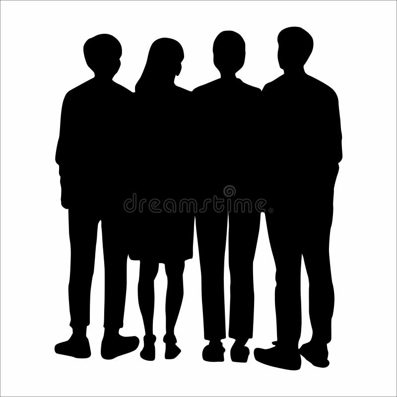Silhouette Four Women Friends Stock Illustrations – 107 Silhouette Four ...