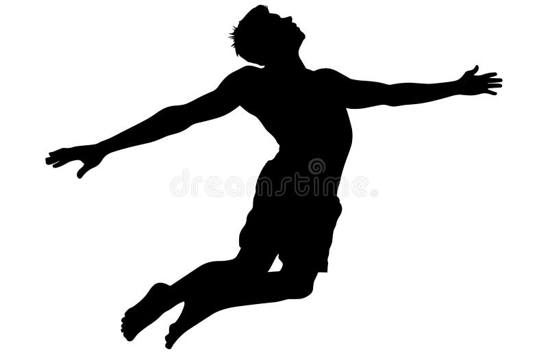 Silhouettes of Jumping People,Jumping Group People Silhouette. People ...