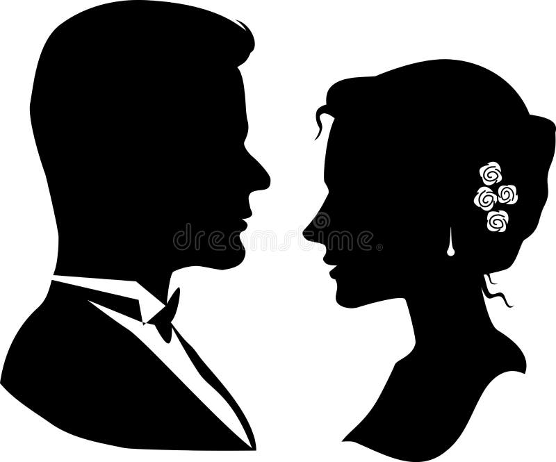 Silhouettes Of Loving Couple Stock Vector Illustration Of Passion