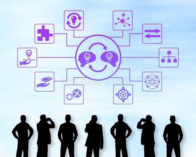 Knowledge Sharing Concept on a Wall Stock Photo - Image of transfer ...