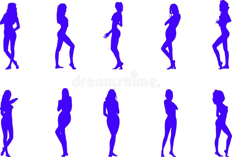Silhouettes Naked Women Stock Illustrations 203 Silhouettes Naked