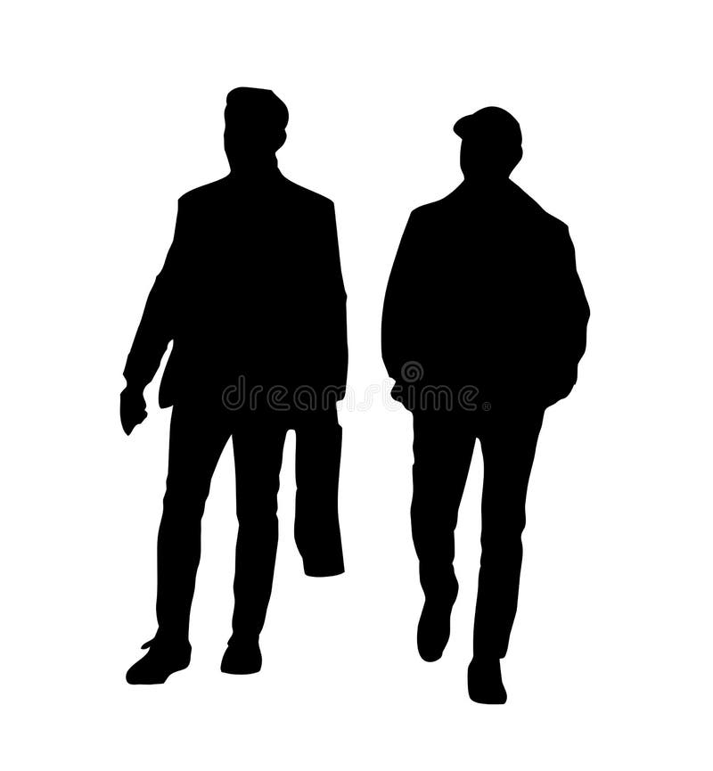 Men silhouettes stock vector. Illustration of black, couple - 13190189