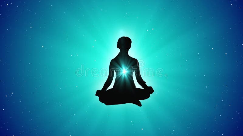 Meditation Animation, Silhouette of Women Meditating with Mandala ...