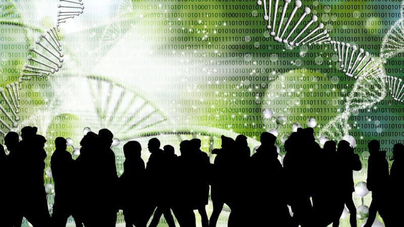 Silhouettes of People Moving in a Crowd Against the Background of an ...