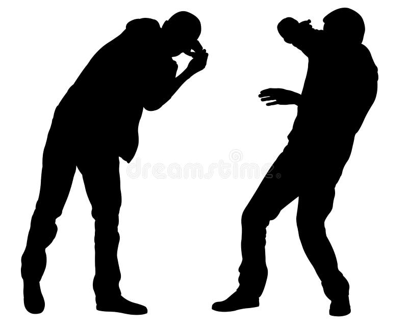 Silhouettes of People Scared Stock Vector - Illustration of terrified ...