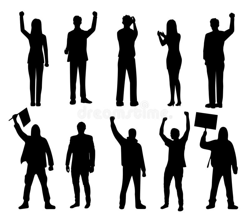 Protesting Poses Stock Illustrations – 2 Protesting Poses Stock ...