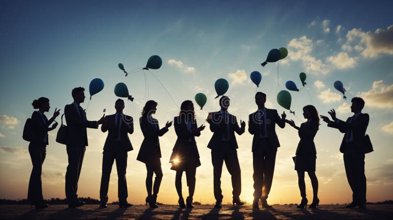 Silhouettes Teamwork Business Communication Stock Illustration ... Silhouettes Teamwork Business Communication Stock Illustration ...