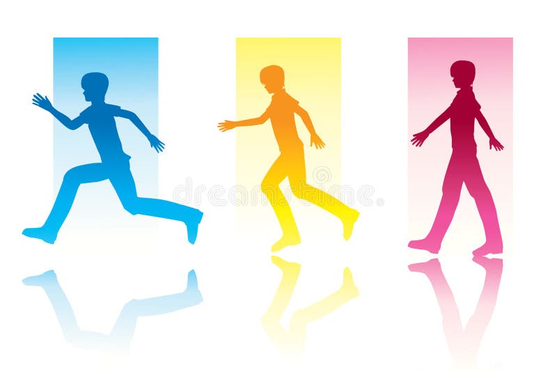 Silhouettes Three Different Positions Picture. Image: 6357852