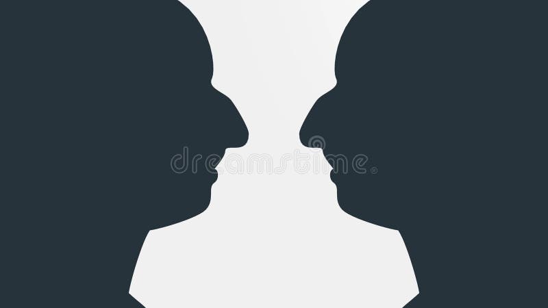 Silhouettes of two head. stock footage. Video of male - 180786634
