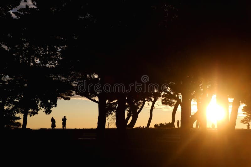 Sunset in Split, Croatia stock image. Image of destination - 169870381